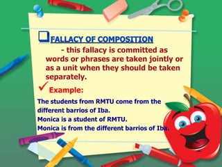 Composition Fallacy Examples