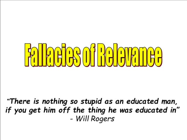 Fallacies | PDF