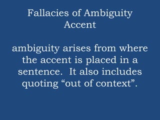 Accent Fallacy