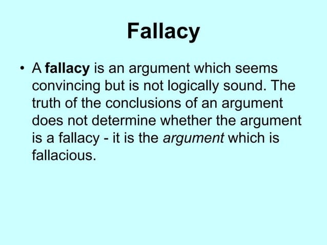 Fallacies | PPT