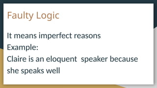 Fallacies.pptx English 9 slide deck presentation | PPTX