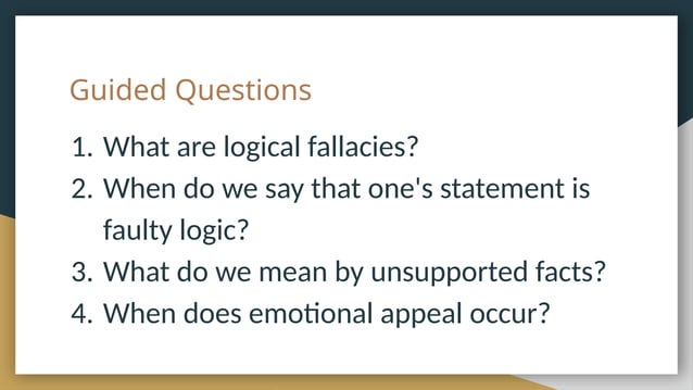 Fallacies.pptx English 9 slide deck presentation | PPT