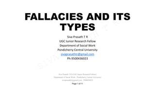 Fallacies and its types | PDF