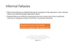 Fallacies and its types | PDF