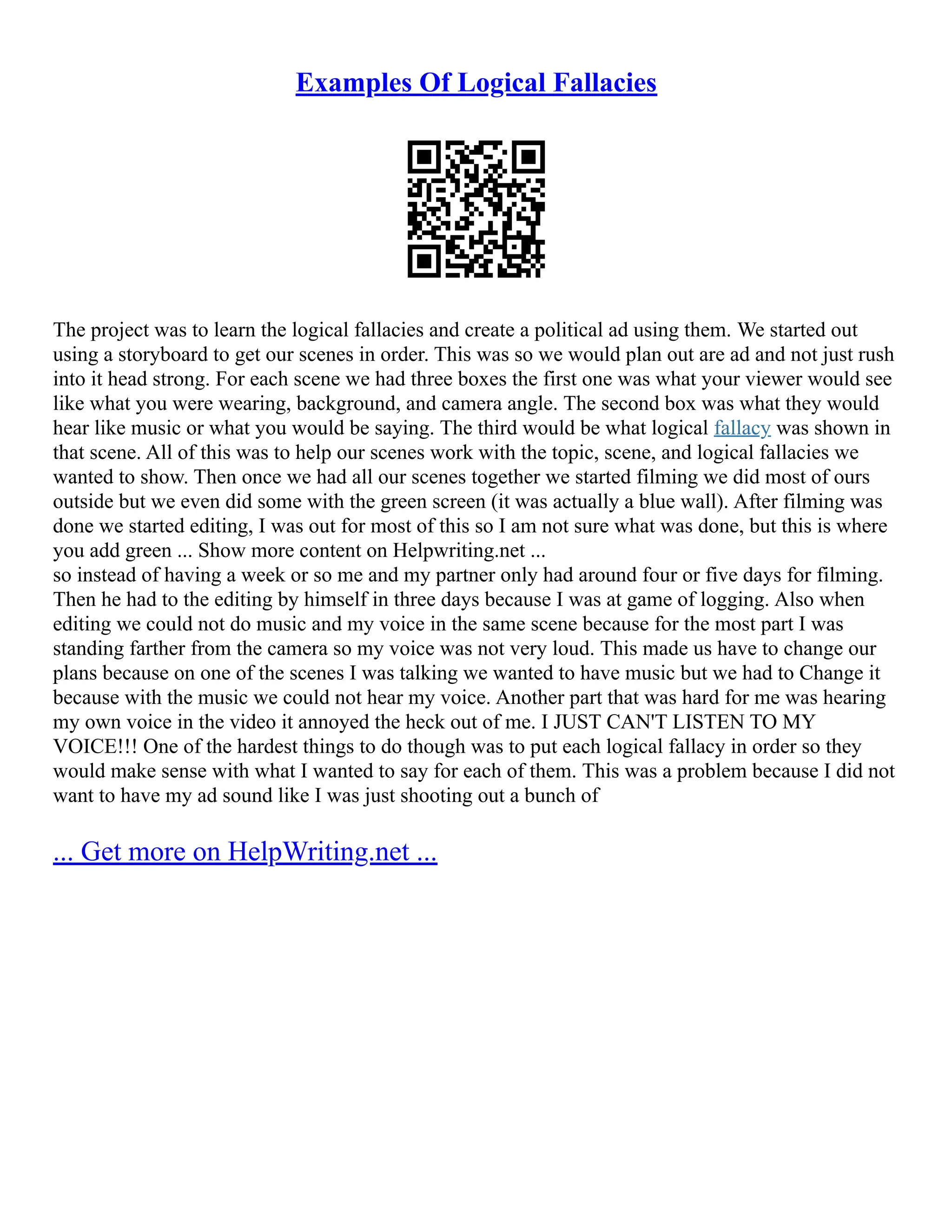 Fallacies Examples | PDF