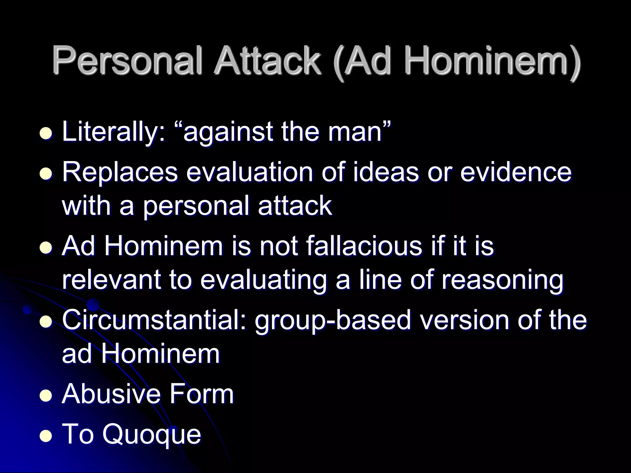 Fallacies of relevance | PPT