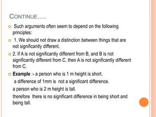 Fallacies of vagueness | PPTX