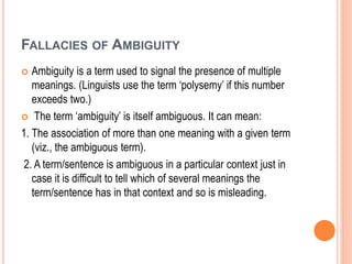 Fallacies of vagueness | PPTX