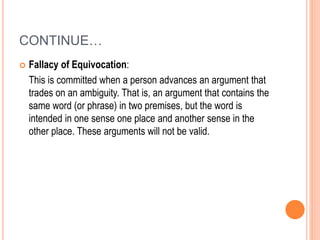 Fallacies of vagueness | PPTX