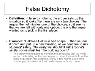False Dichotomy Fallacy Examples