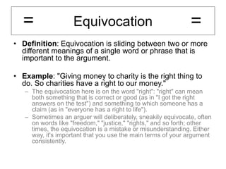 Equivocate Definition