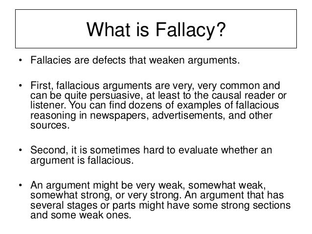 Fallacies week7