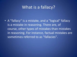 Fallacies, Whats Up With Those Things | PPTX | Educational Assessment | Education
