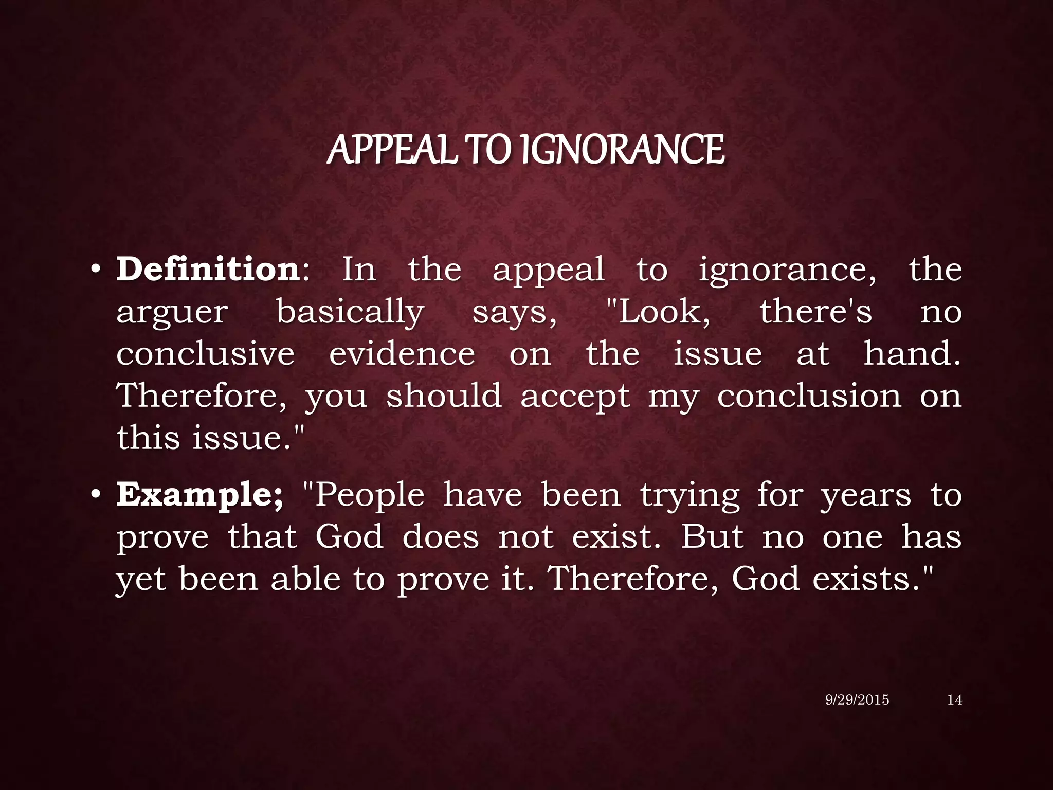 Fallacy and types | PPTX