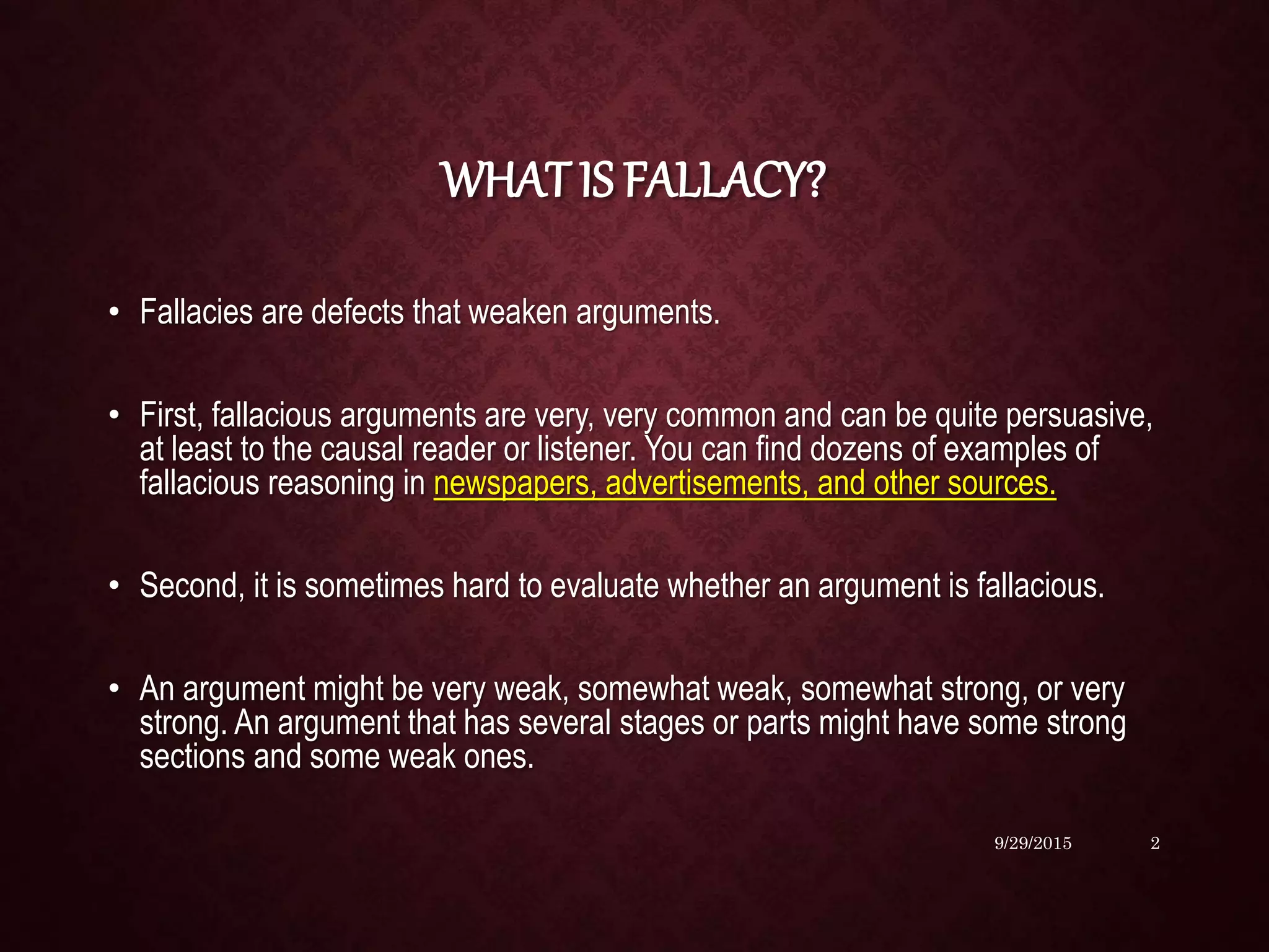 Fallacy and types | PPTX