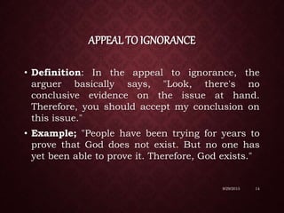 Fallacy and types | PPTX