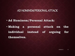 Fallacy and types | PPTX