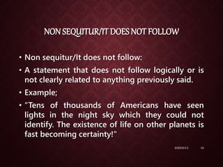 Fallacy and types | PPTX