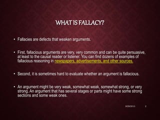 Fallacy and types | PPTX