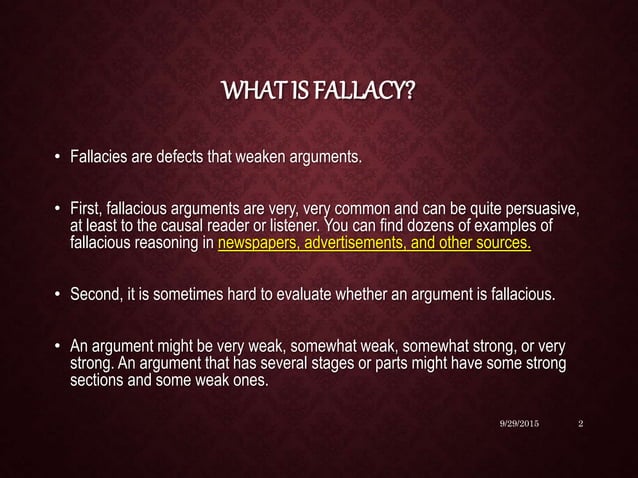 Fallacy and types | PPTX
