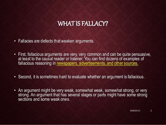Fallacy and types