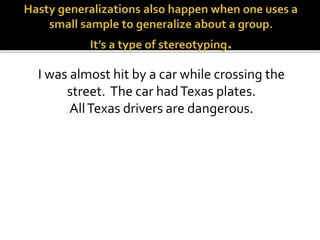 Hasty Generalization Examples In Advertising