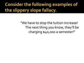 Slippery Slope Examples In Advertising