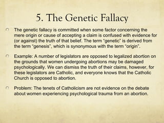 Fallacy Review | PPT | Illegal Drugs, Tobacco, eCigarettes, Vaping ...