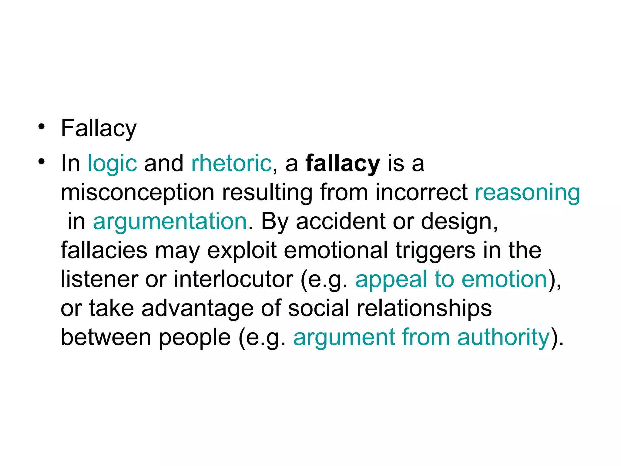 Fallacyslidess | PPT | Free Download