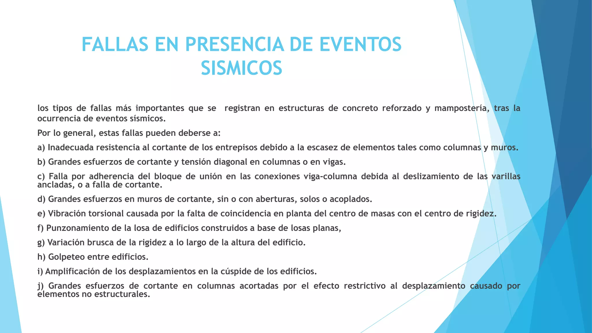 Fallas en estruccturas | PPTX