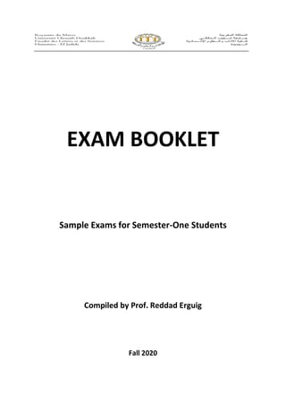 Flshj- Fall booklet english studies exams s1 to s6 pdf | PDF