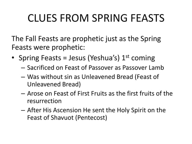 BIBLICAL FALL FEASTS FESTIVALS | PPSX