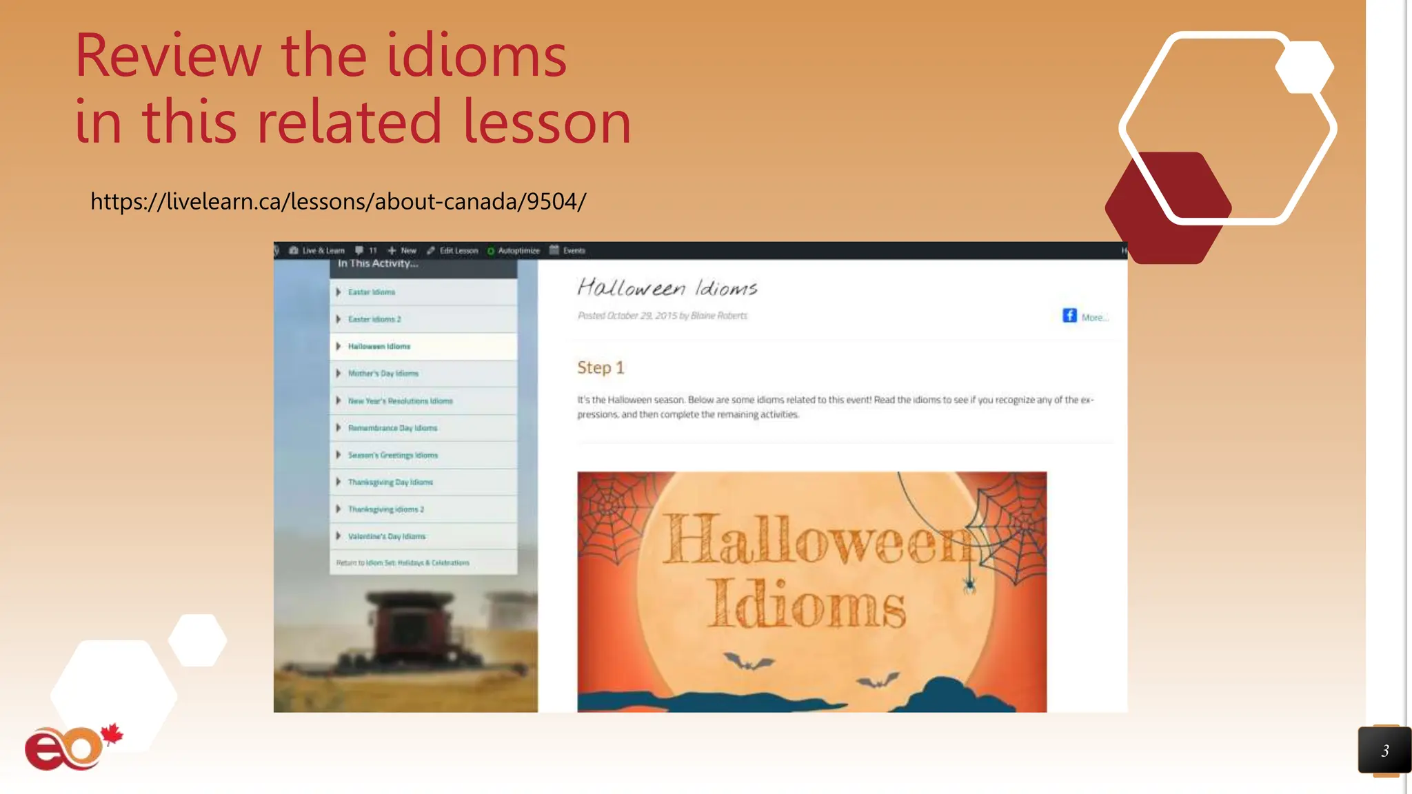 Fall Festivals - Based on Halloween Idioms.pptx | North America Travel ...