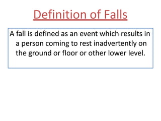 fallinelderly.pptx | Physical Therapy | Wellness