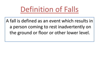 Fall in elderly | PPTX