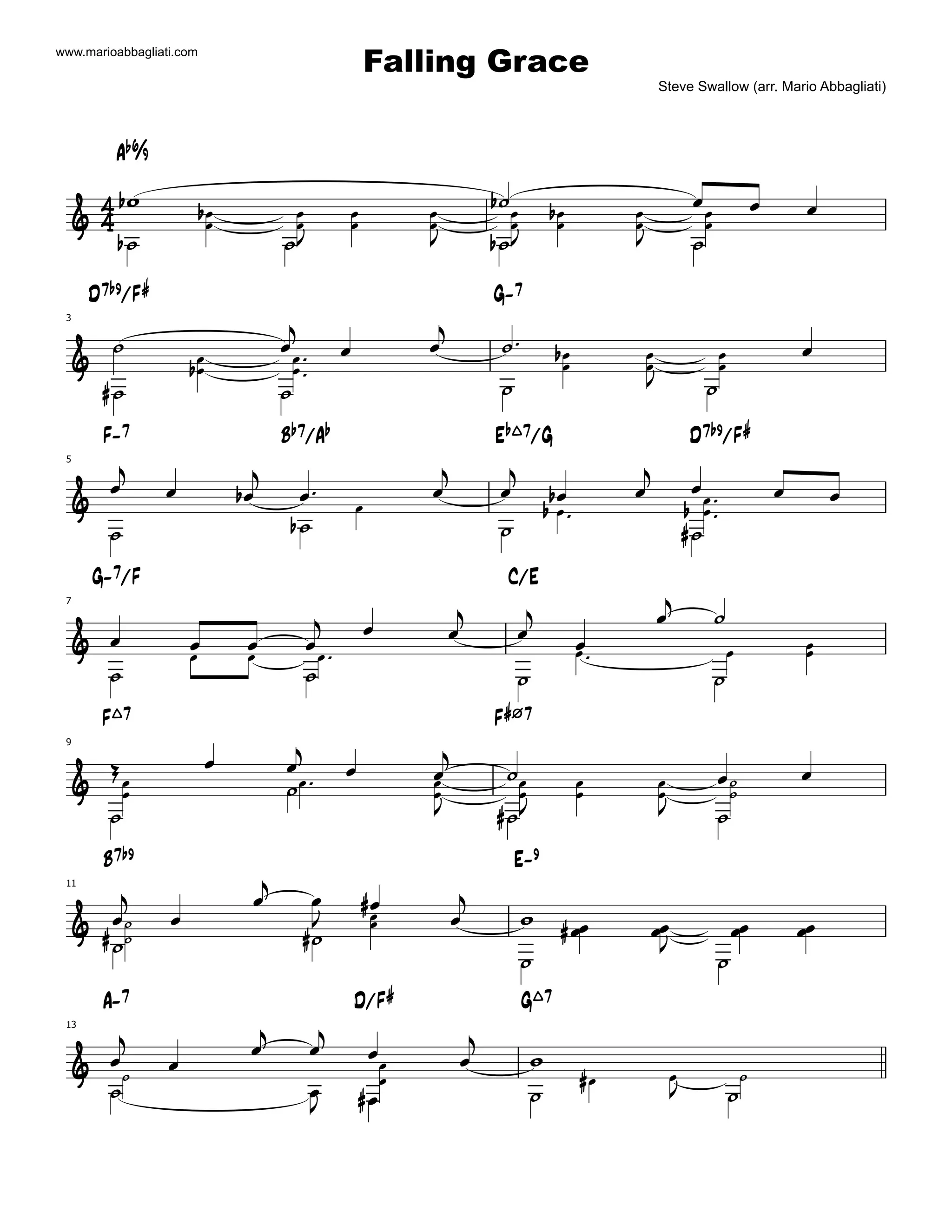 Falling Grace - Solo Guitar | PDF