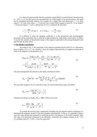 Falling magnet 2 | PDF