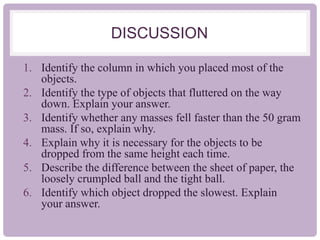 Falling objects | PPTX