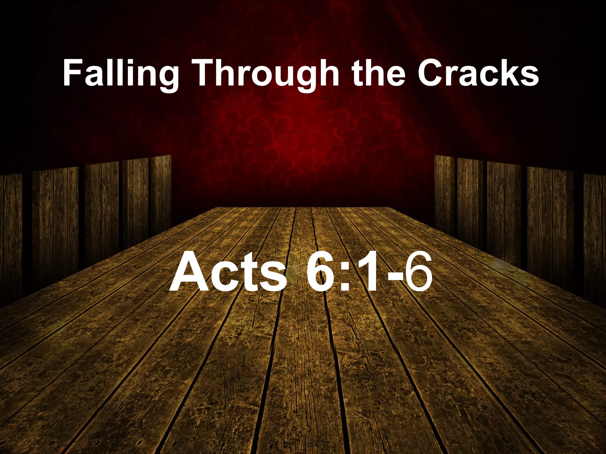 Falling through the cracks | PPT