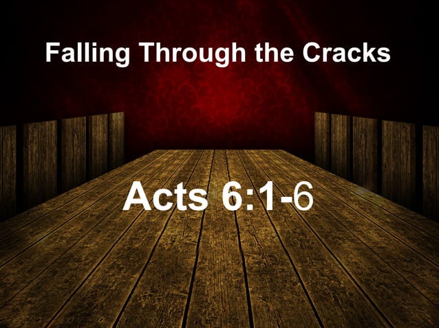 Falling through the cracks | PPT