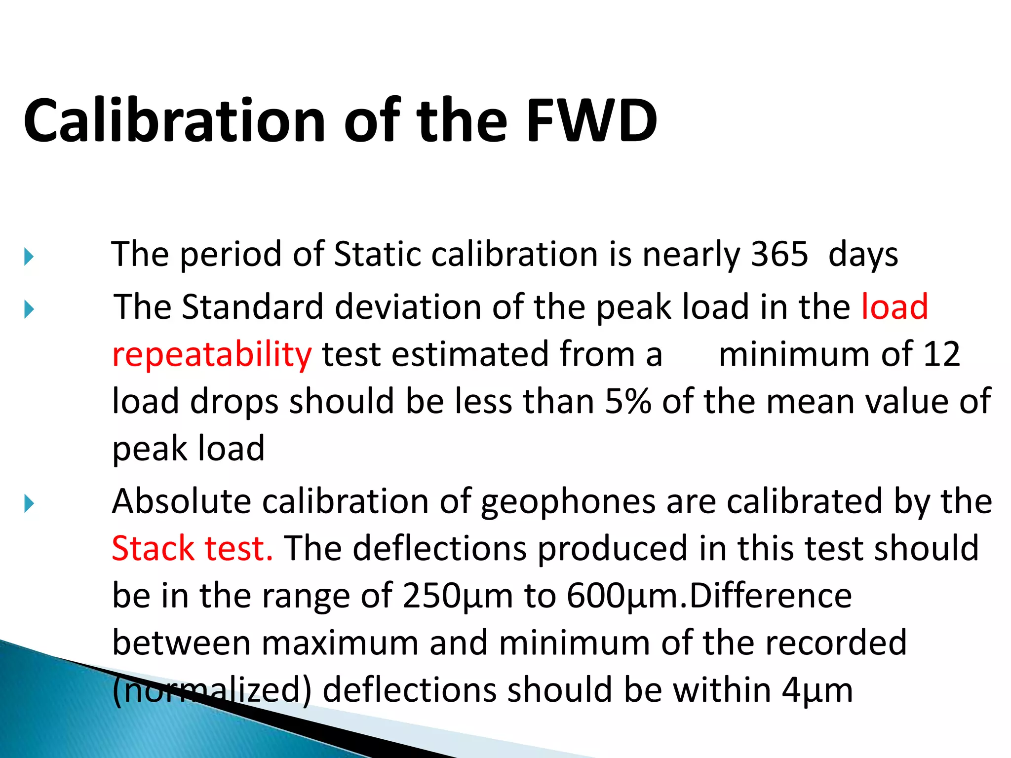 Falling weight deflection test | PPTX