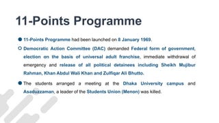 Fall of Ayub Khan & 11 Points Programme | PPTX