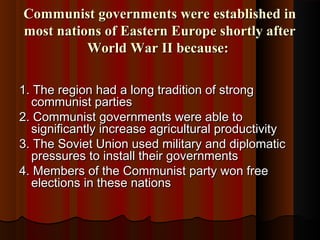 Fall of communism | PPT | Civic affairs | Politics