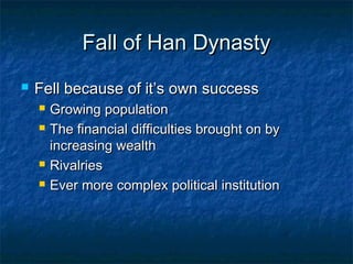 Fall of han dynasty | PPT