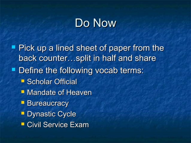 Mandate of Heaven and Dynastic Cycle | PPT