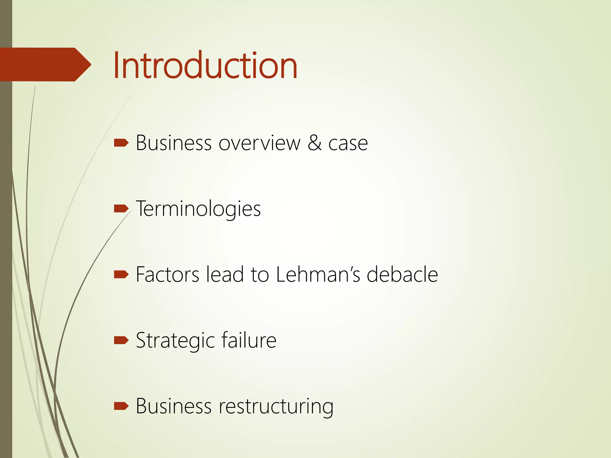 Fall of lehman brothers | PPTX