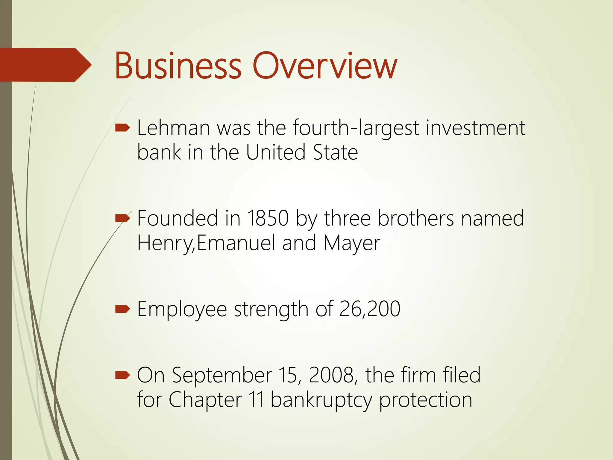 Fall of lehman brothers | PPTX