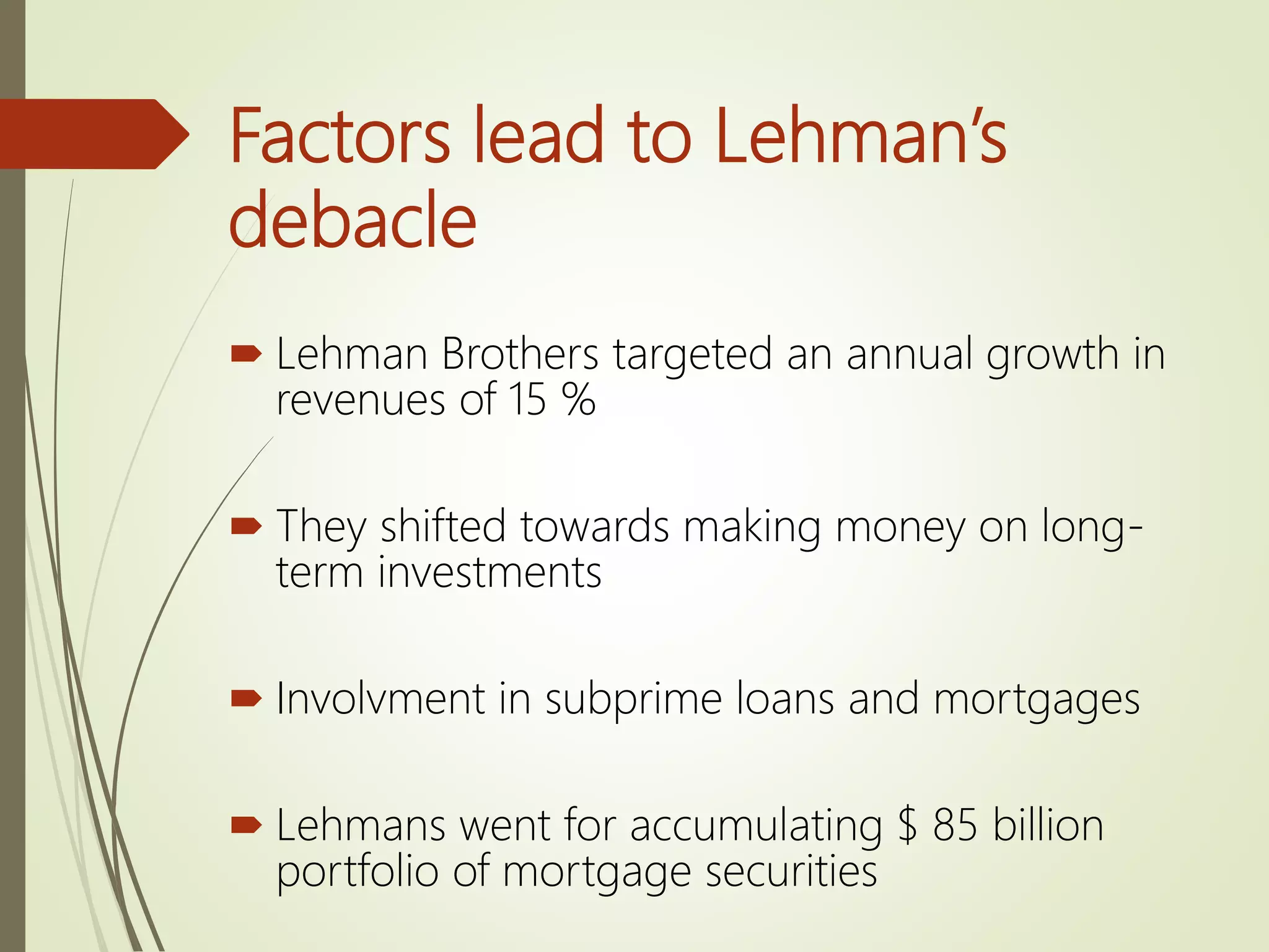 Fall of lehman brothers | PPTX