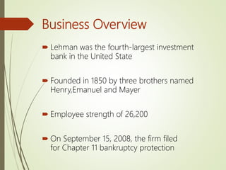 Fall of lehman brothers | PPTX