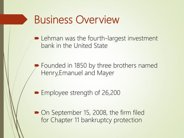 Fall of lehman brothers | PPTX | Home Financing | Personal Debt